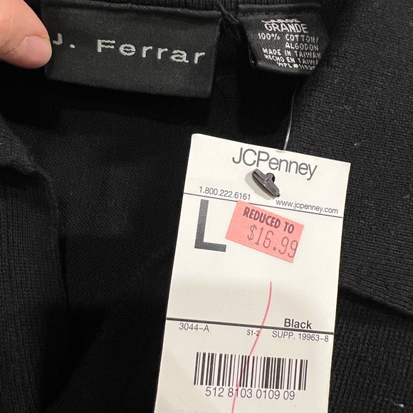 jf j.ferrar | Shirts | Jf Jferrar Black Polo With White Accents | Poshmark